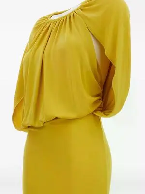 DES_PHEMMES Draped Maxi Dress - Yellow