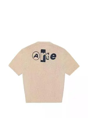 ARTE ANTWERP Back-graphic Short-sleeved Sweater