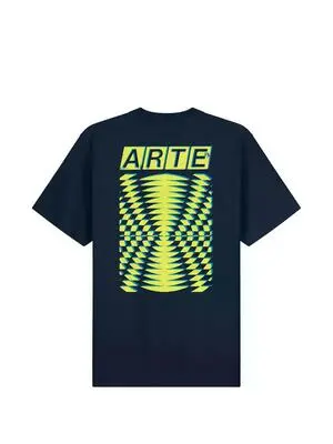ARTE ANTWERP Abstract-print Cotton T-shirt - Blue