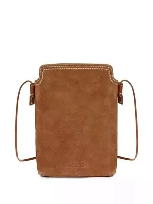 Dries Van Noten Suede Phone Pouch - Brown