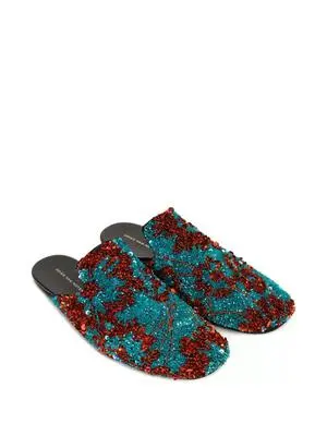 Dries Van Noten Sequin-embellished Slippers