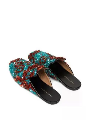 Dries Van Noten Sequin-embellished Slippers