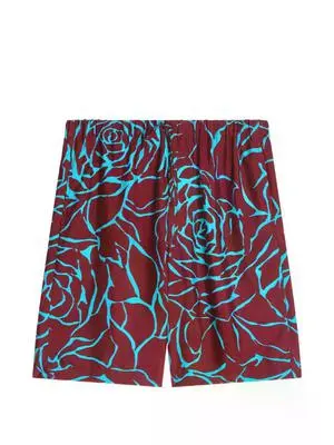 Dries Van Noten Floral-print Shorts - Red