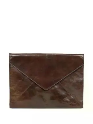 Dries Van Noten Leather Clutch Bag - Brown
