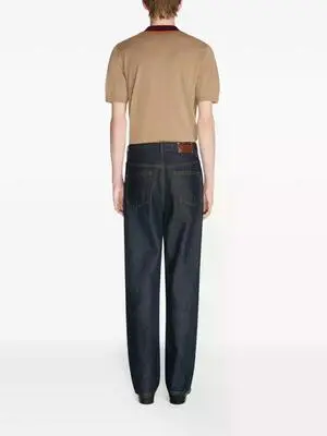 Dries Van Noten Striped Merino Wool Polo Shirt