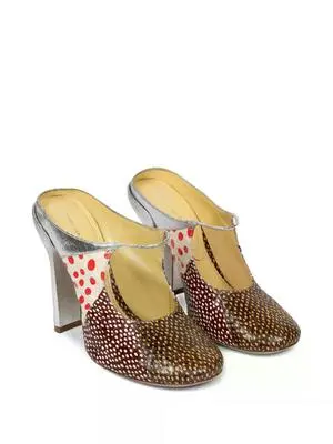Dries Van Noten Heeled Mules - Silver