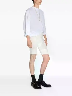 Dries Van Noten Pointelle Knit Shorts - Neutrals