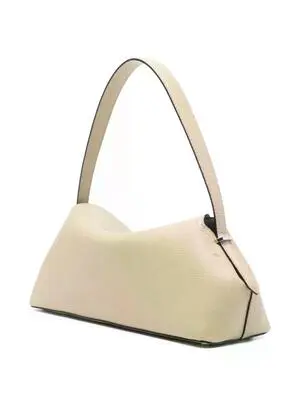 TOTEME Medium T-lock Grained-leather Shoulder Bag - Neutrals