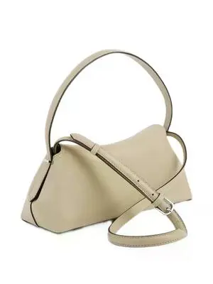 TOTEME Medium T-lock Grained-leather Shoulder Bag - Neutrals
