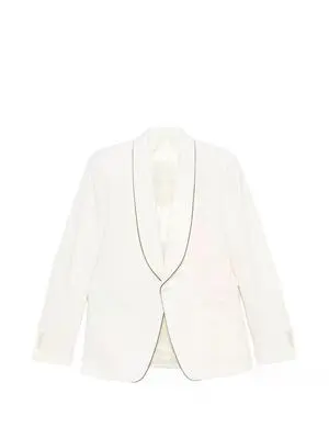 LARDINI Piped Collar Blazer