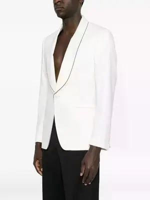 LARDINI Piped Collar Blazer