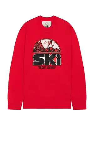 Perfect Moment Adler Crew Neck Sweater - Red
