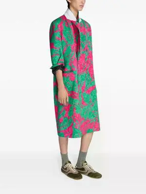 Dries Van Noten Floral-print Double-breasted Coat