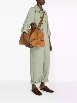 Dries Van Noten Suede Duffle Bag - Neutrals