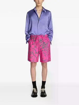 Dries Van Noten Floral-print Shorts - Pink