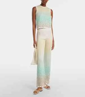 Missoni Zigzag Cotton-blend Flared Pants