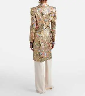 Etro Printed Lame Coat