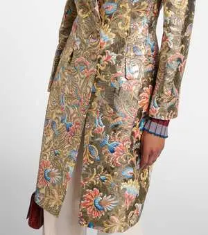 Etro Printed Lame Coat