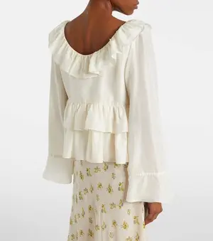 Dorothee Schumacher Ruffled Silk Shirt - White
