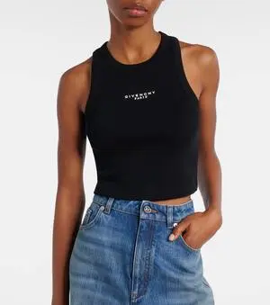 Givenchy Cropped Logo Cotton Tank Top