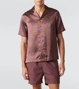 Frescobol Carioca Roberto Silk Shirt - Brown