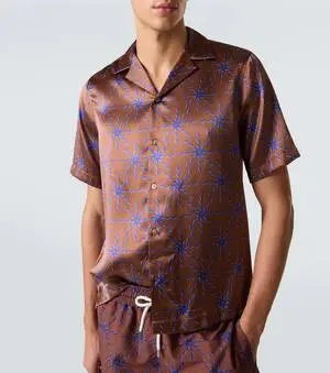 Frescobol Carioca Roberto Silk Shirt - Brown
