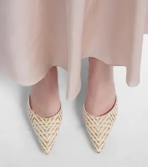Manolo Blahnik Carolyne Woven Mules