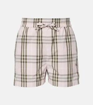 Burberry Check Cotton Shorts