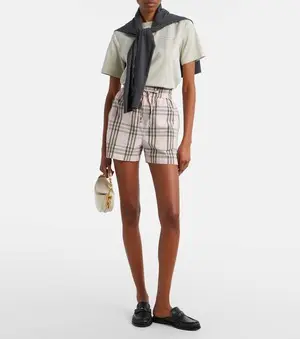 Burberry Check Cotton Shorts