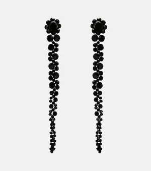 Simone Rocha Drip Embellished Drop Earrings - Black