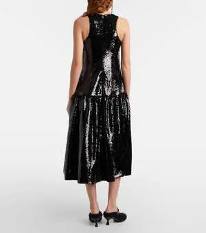 Simone Rocha Sequined Cocktail Dress - Black