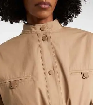 YVES SALOMON Belted Cotton Jacket - Beige