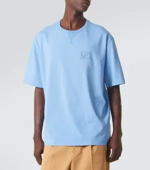 Loewe Anagram Cotton Jersey T-shirt - Blue