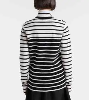 TOTEME Striped Wool-blend Turtleneck Sweater