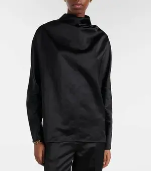 TOTEME Draped Satin Blouse