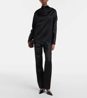 TOTEME Draped Satin Blouse