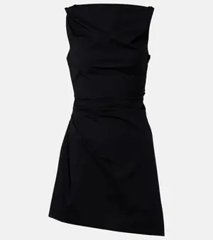 Staud Callie Asymmetric Cotton Minidress