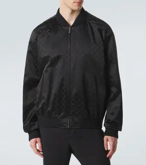 Gucci Gg Cotton-blend Satin Jacket
