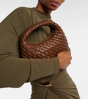 Bottega Veneta Baby Veneta Leather Top-handle Bag - Brown