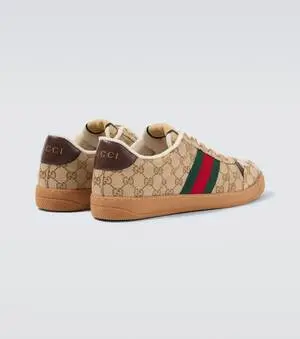 Gucci Screener Gg Canvas Sneakers - Brown