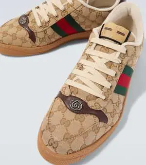 Gucci Screener Gg Canvas Sneakers - Brown
