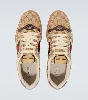 Gucci Screener Gg Canvas Sneakers - Brown