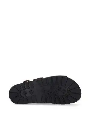 A.p.c. Suede Flat Sandals With Buckle Fastening