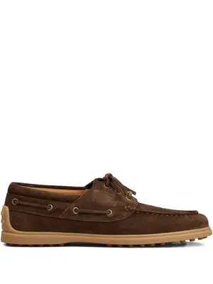 TOD`S Reversed" Boat Shoes - Brown