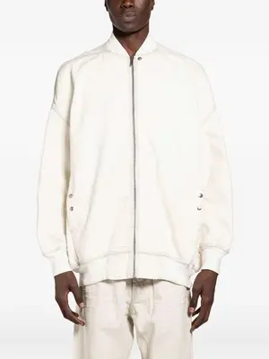 Rick Owens Jumbo Flight" Denim Bomber Jacket - White