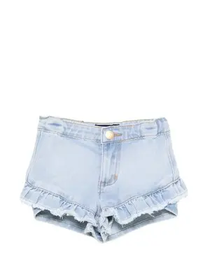 MOLO Agnetha Denim Shorts With Ruffle Hem - Blue