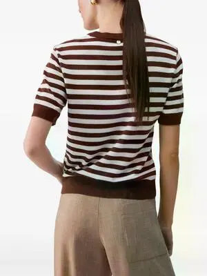 Liu Jo Striped And Floral Print Top