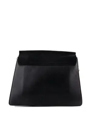 Chloé Faye Leather And Suede Medium Shoulder Bag - Black