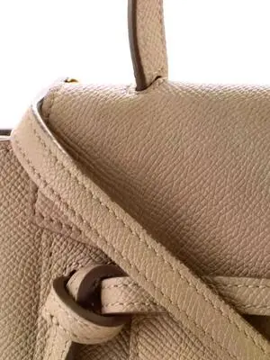 Celine Belt Bag Textured Leather Pico Shoulder Bag - Neutrals