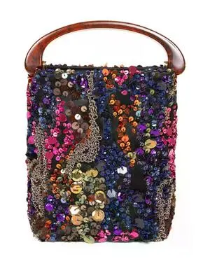 Dries Van Noten Embellished Micro Tote Bag - Black